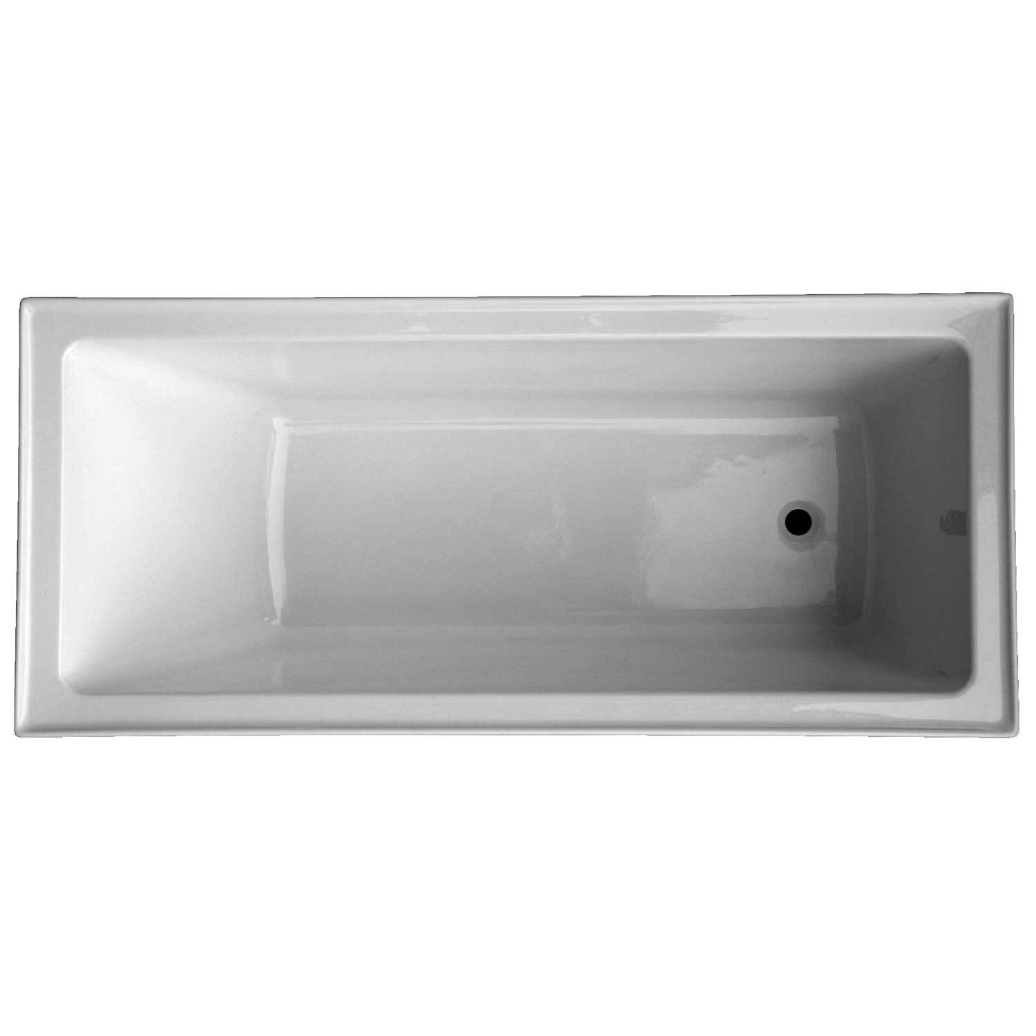 Oceano 235L Bath Tub 1675 x 745 Inset Bathtub Sanitary Grade Acrylic Hi ...