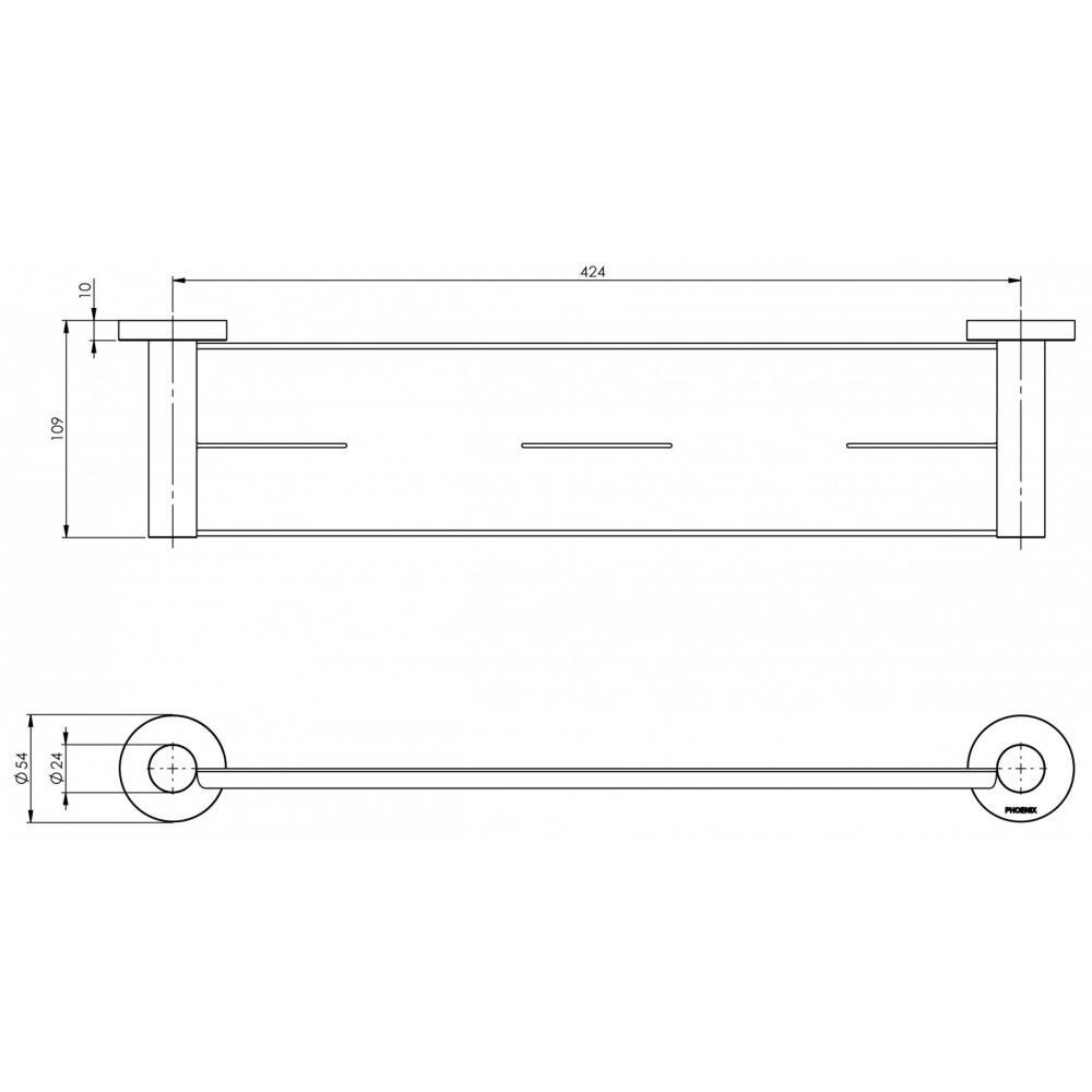 Phoenix Tapware Metal Shower Shelf Soap Dish Round Plate Brushed Gold ...