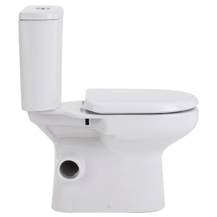 Fienza Petra Close-Coupled Toilet Suite Left Skew Trap Gloss White K026L