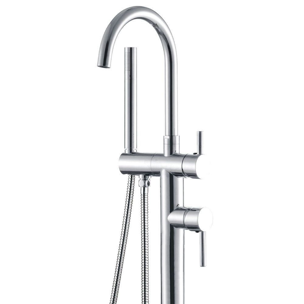Fienza Isabella Floor Mounted Bath Outlet Mixer and Shower Bath Tub ...