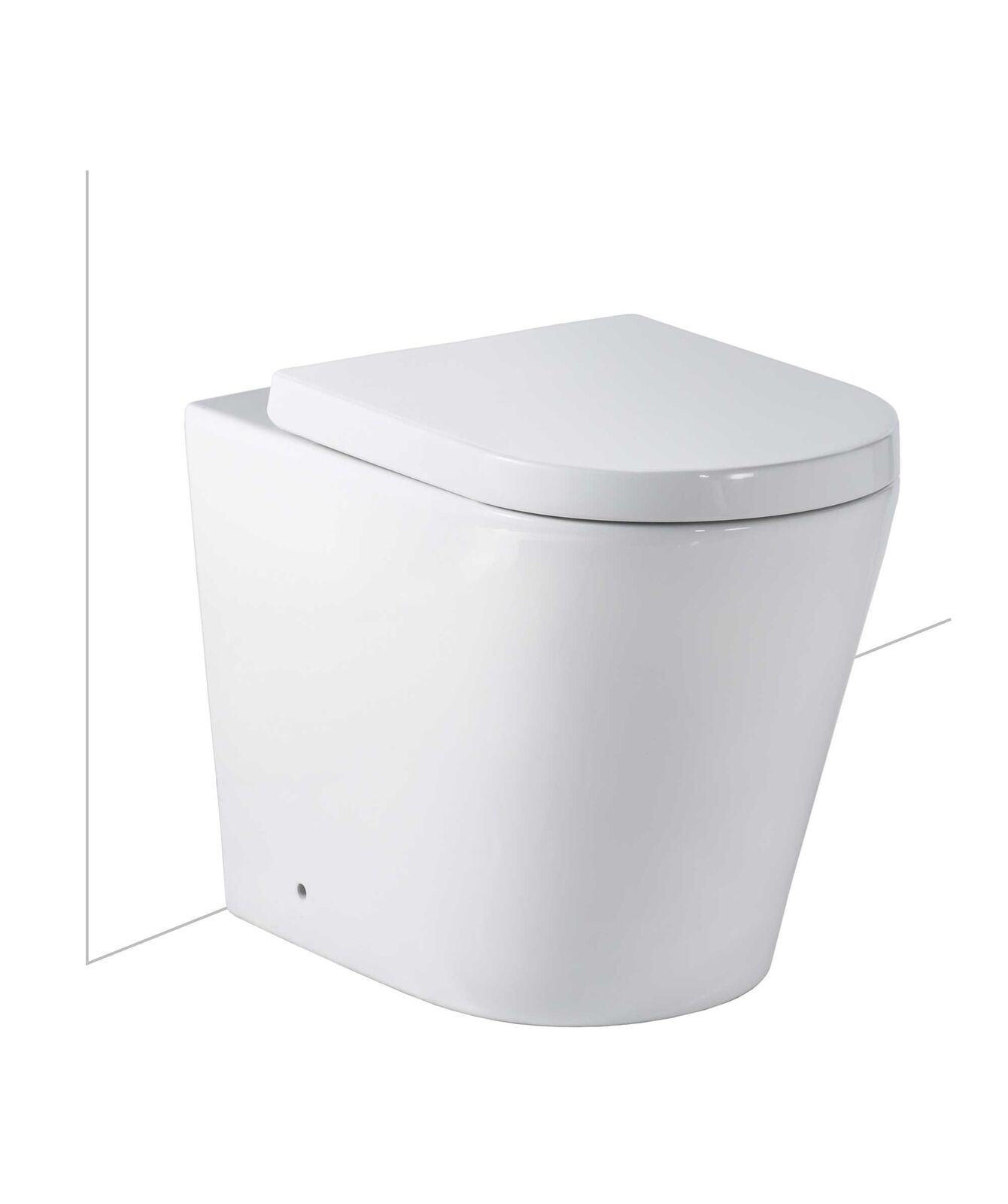 Seima Floor Mount Ceramic Toilet Suite includes InWall C100 Thin ...