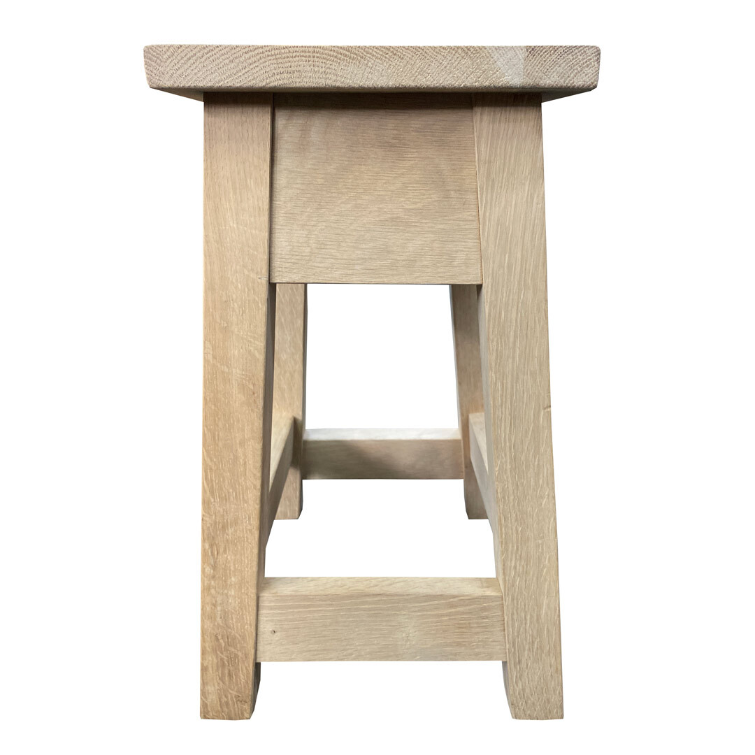 Wellington Timber Dining Stool 440mm High Natural Oak