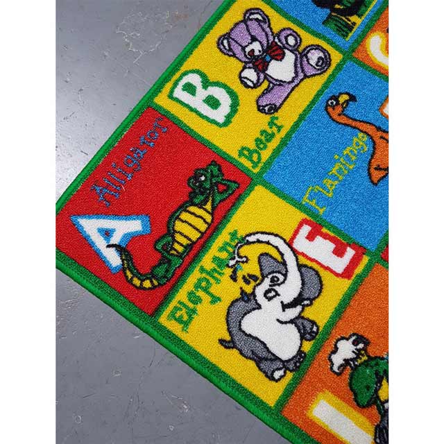 Children's Rug ABC ANIMALS Play mat 94cm x 133cm
