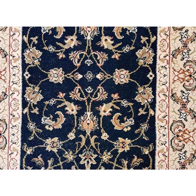 Italtex Rugs Wool Floral Hall Runner 67cm wide Hallway Carpet Diamond Blue