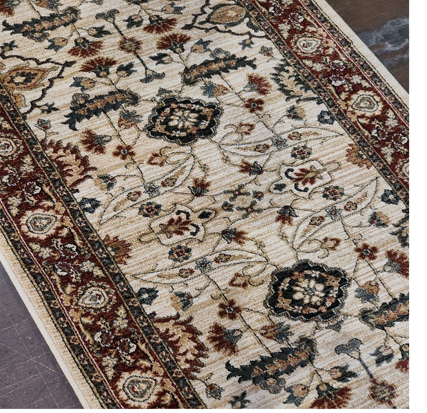 Verona Beige Red Hall Runner Hallway Carpet 80cm wide Persian Design