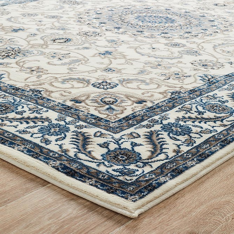 Sydney Oriental Traditional Floor Hall Runner Rugs 160cm x 230cm Blue White