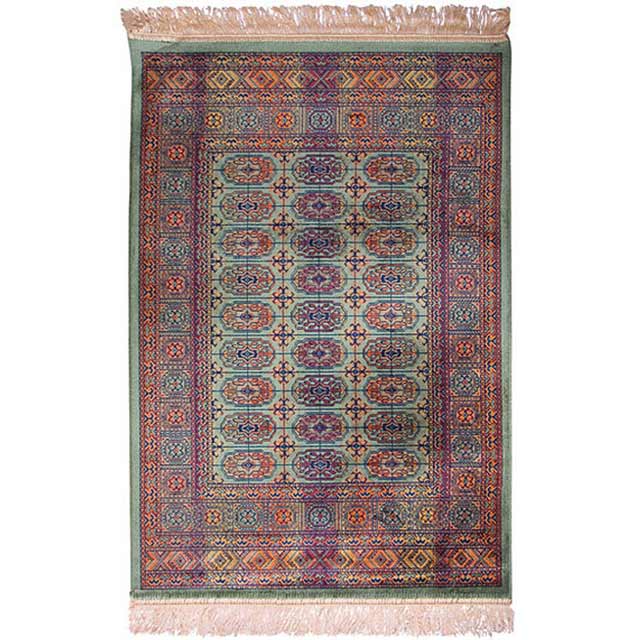Italtex Rugs Chiraz Art Silk Floor Carpet Rug 100cm x 137cm Green 8438-16