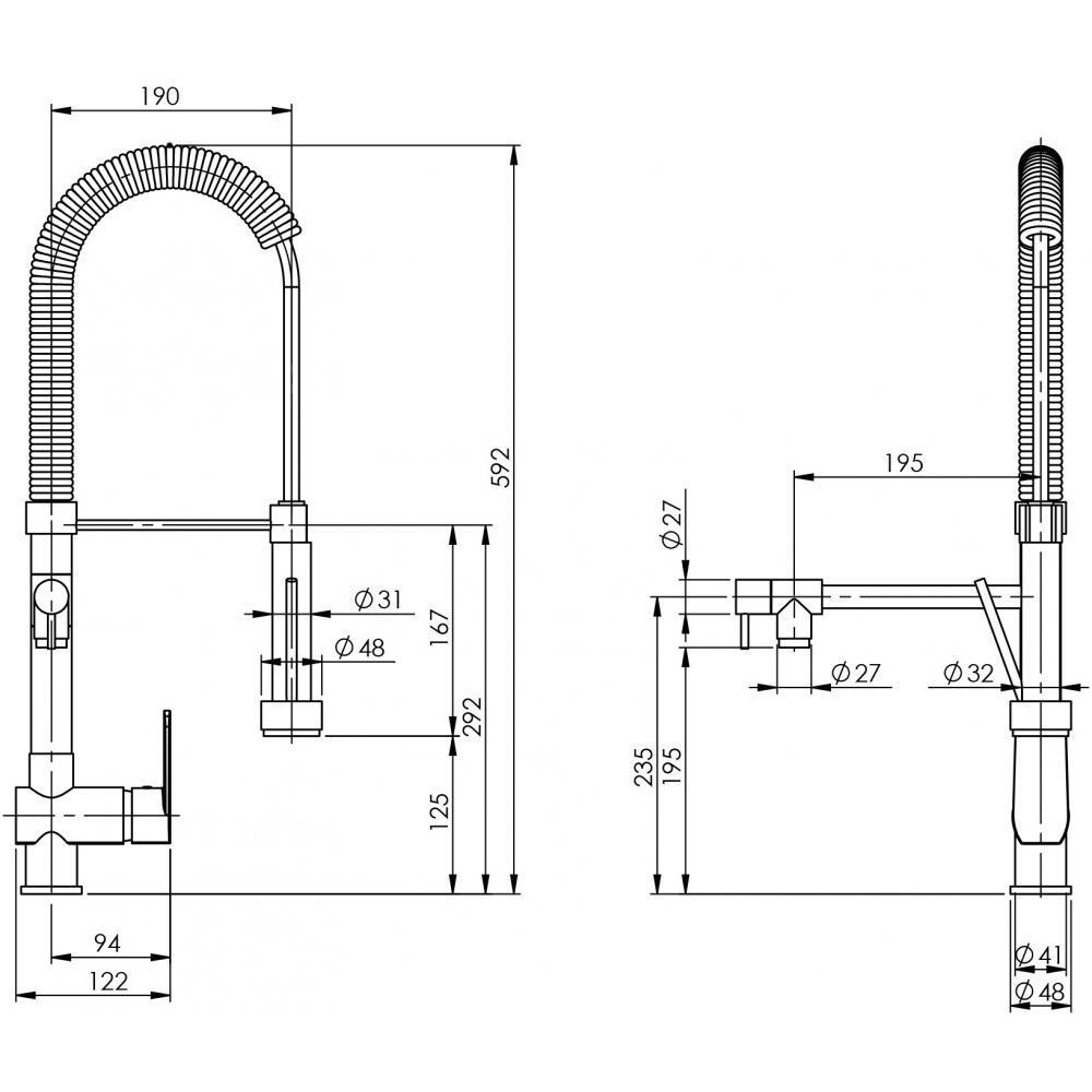 Phoenix Tapware Multi Function Sink Mixer Kitchen Tap Chrome Vivid V729 CHR