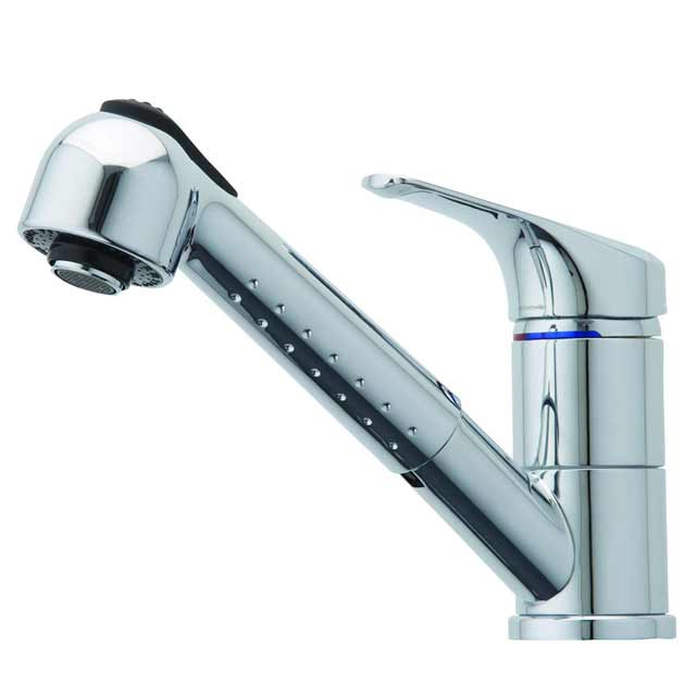 Methven Sink Mixer tap with Pullout Spray Kitchen Faucet Chrome Futura ...