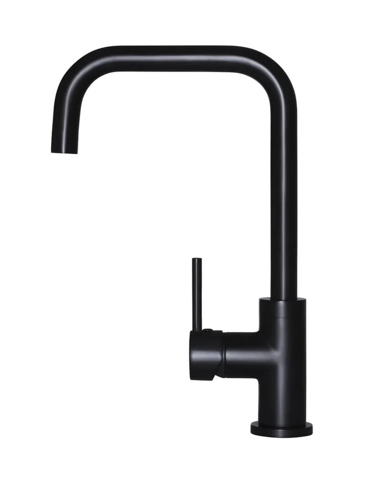 Meir Round Square Neck Kitchen Mixer Tap Faucet Matte Black MK02