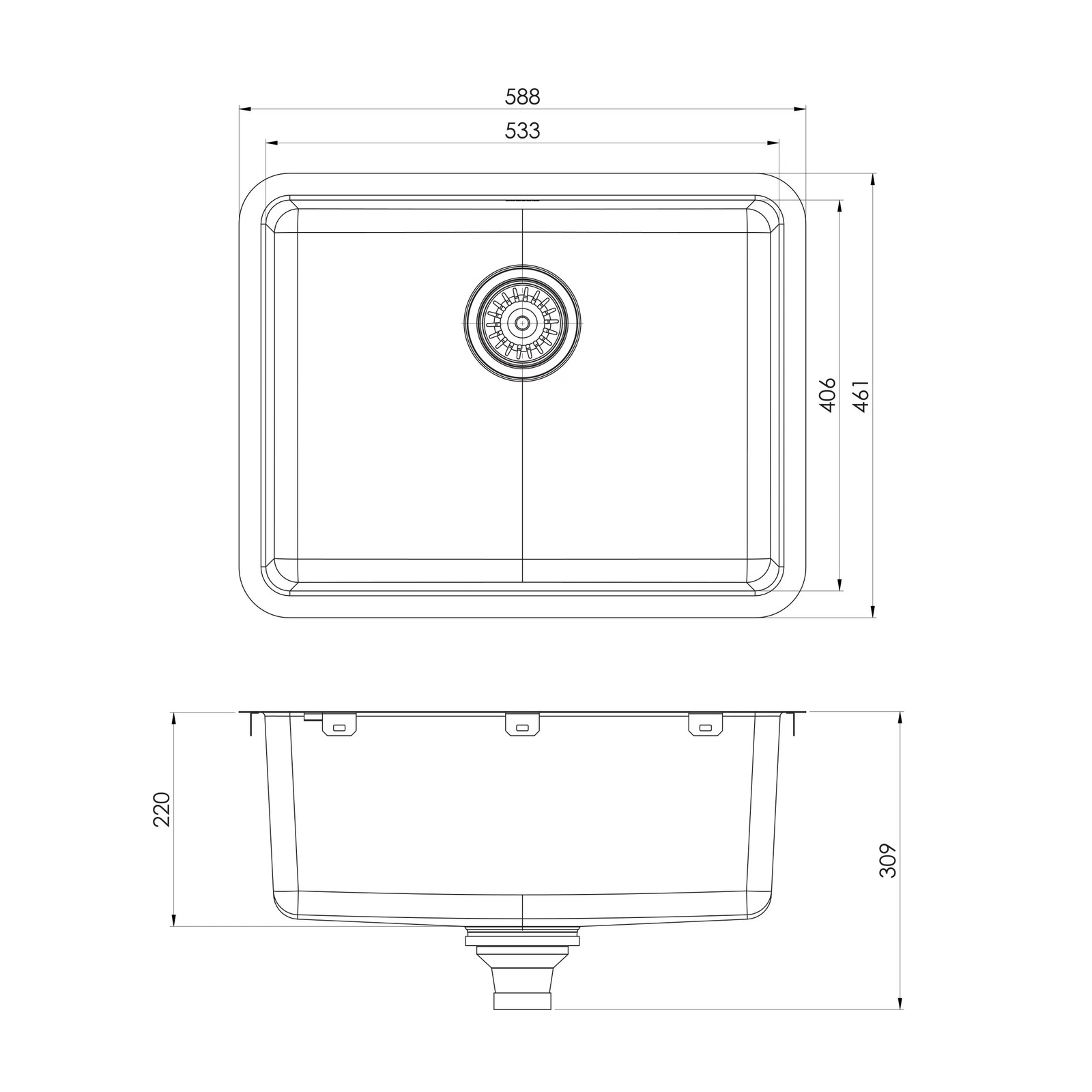 Phoenix Tapware 2000 Series Large Single Bowl Kitchen Sink Stainless ...