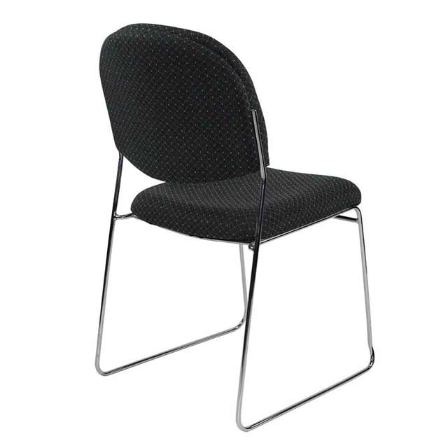 Sylex Visitors Office Chair Chrome Frame Charcoal Fabric with Arms Hastings