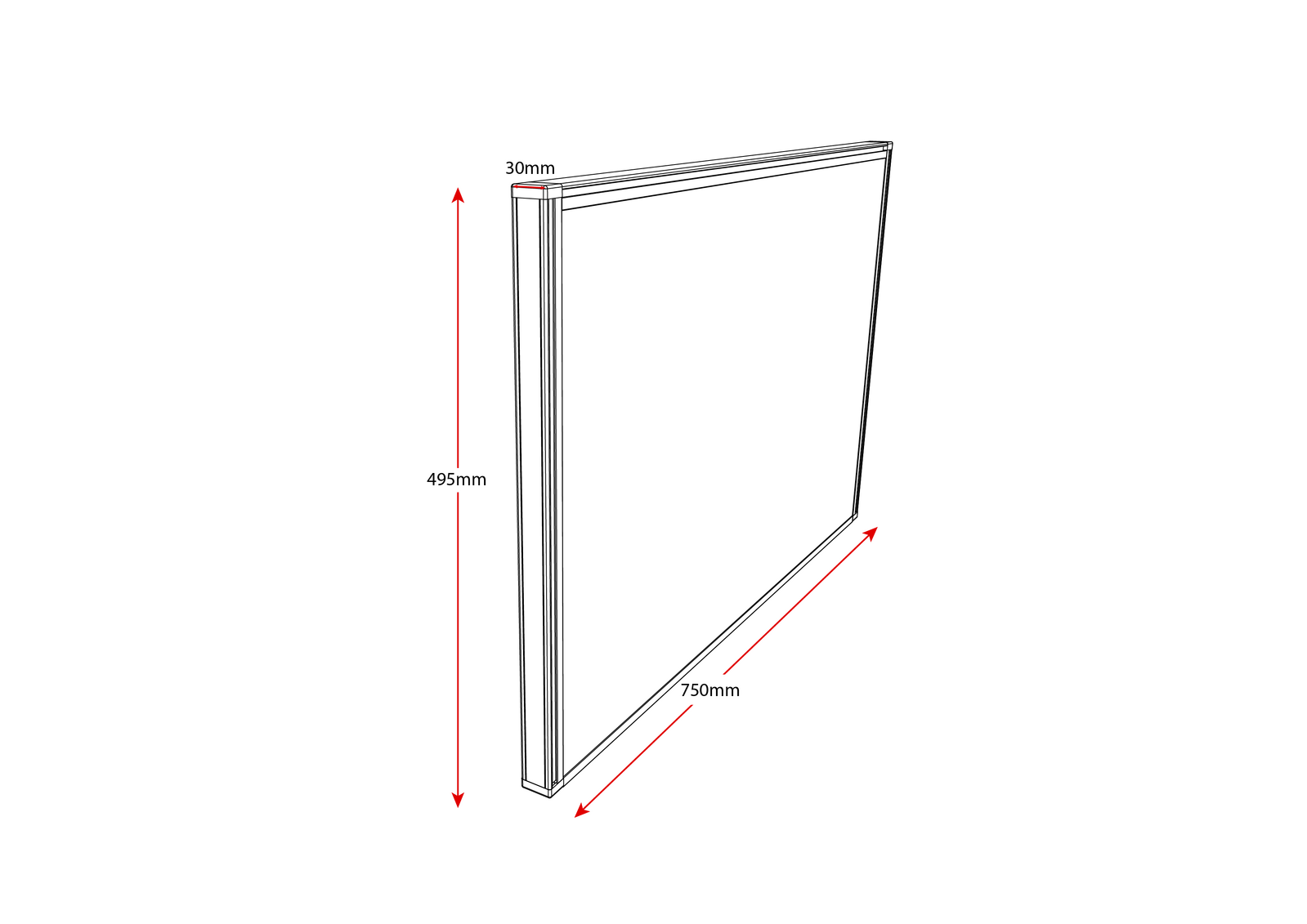 Desk Mounted SHUSH 30+ Panel Screen Pin Board 750mm x 495mm Pinnable ...