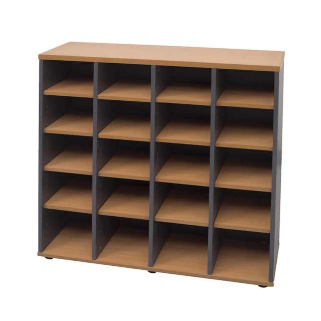 RapidLine Pigeon Hole Unit 20 Holes Bookcase 1040mm x 380mm x 1040mm