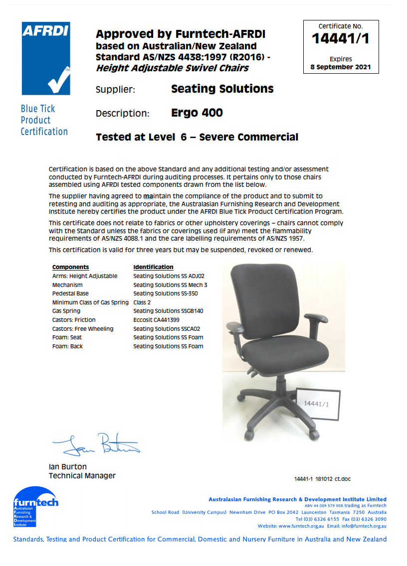 Rapidline Office Chair Square Back, Heavy Duty Task Seating AFRDI Level ...