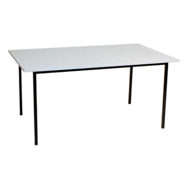 Swan Street Metal Square Table Melamine Top Rectangle Tube Frame 1800 x ...