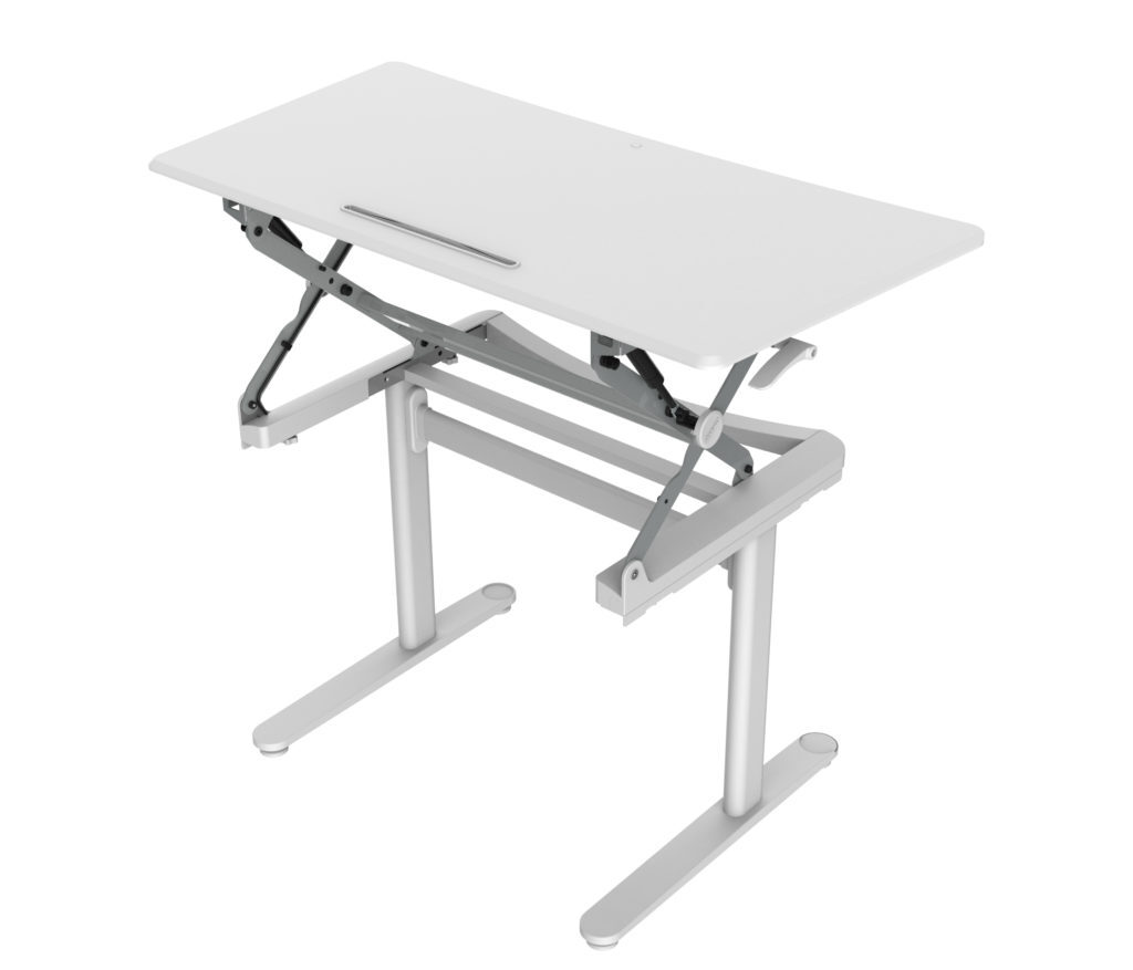 Sit Stand Gas Lift Operated Height Adjustable Office Computer Desk ...