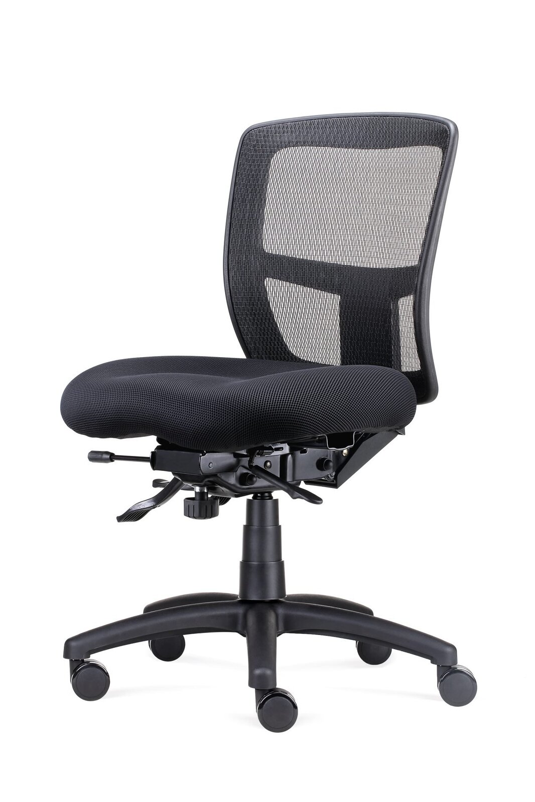 Rapidline Operator Office Chair Ergonomic Mesh Back Heavy Duty 4 Lever Black ERGO TASK BL