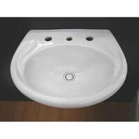 Caroma Wall Basin Bathroom Vanity 3 Tap Hole Fowler Tasman Deluxe