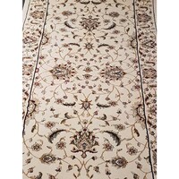 Verona Hall Runner 80cm wide Floral Creme Hallway Carpet