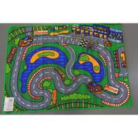 Children's Play Mat GRAND PRIX Racing Cars Activity Floor Rug 100cm x 150cm