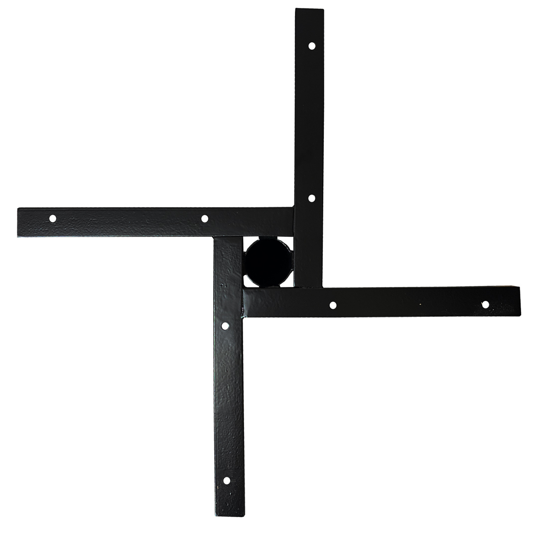 Black Bolt Down Center Pedestal Powder Coated Table Base 700mm(h)