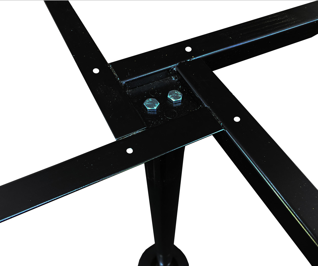 Bolt Down Black Pedestal Powder Coated Table Base Bar High Table 1100mm