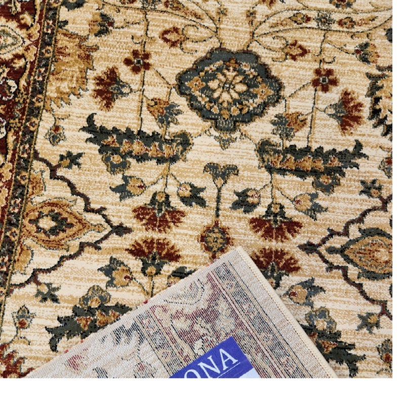Verona Beige Red Hall Runner Hallway Carpet 80cm wide Persian Design