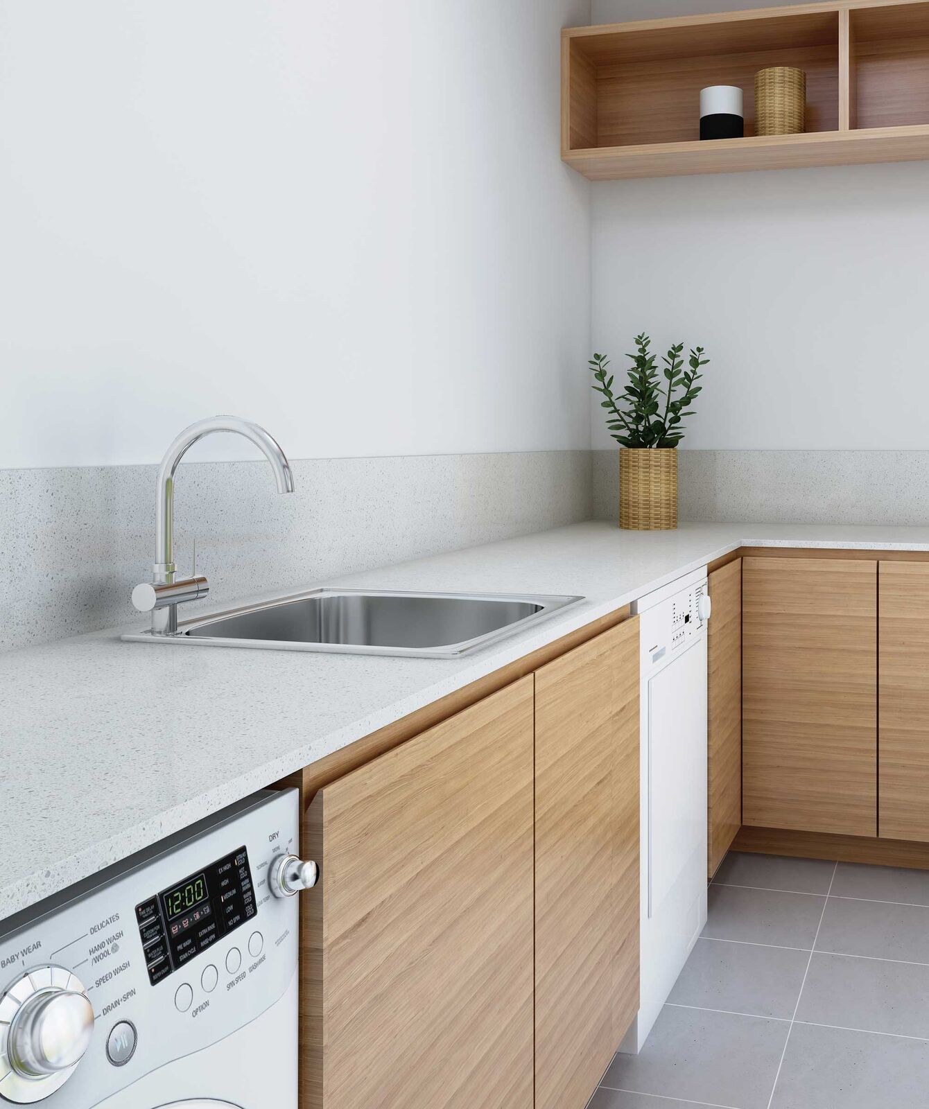 Seima Above Mount Laundry 45L Sink 610mm x 510mm 1 Bowl 2TH with ...