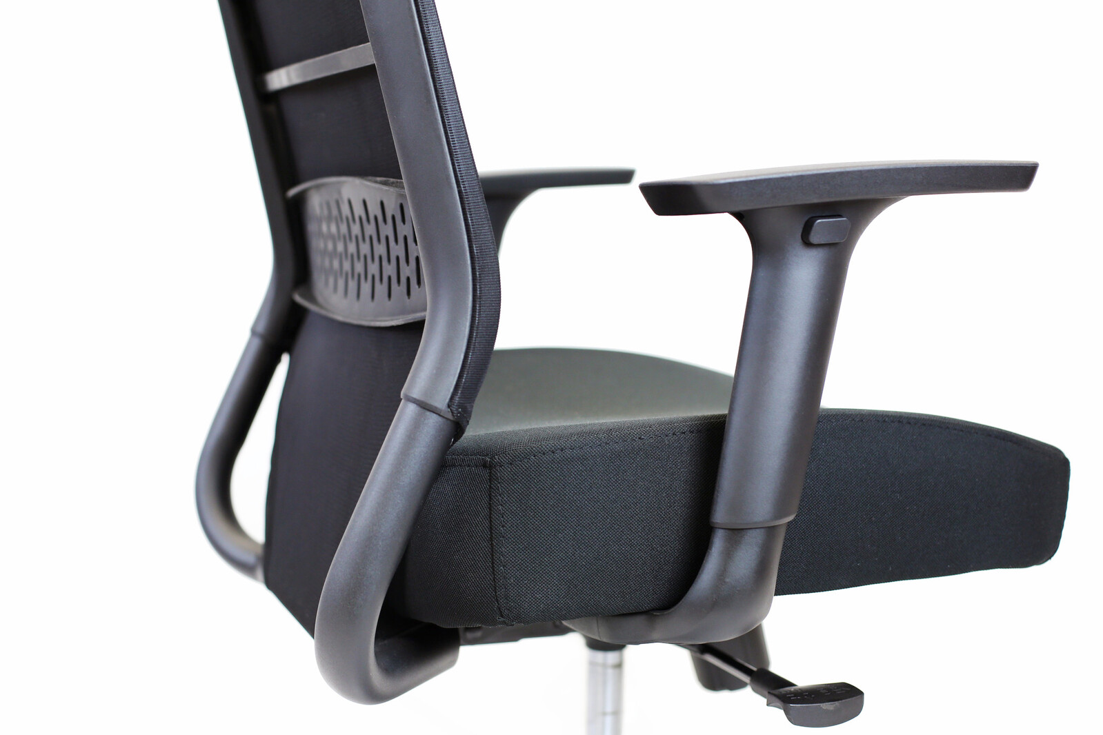 Office Desk Chair Mesh Back with Arms Medium Back Onyx