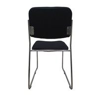 Prodigy Visitors Office Chair Sled Base Office Seating Chrome Evo Rod Black