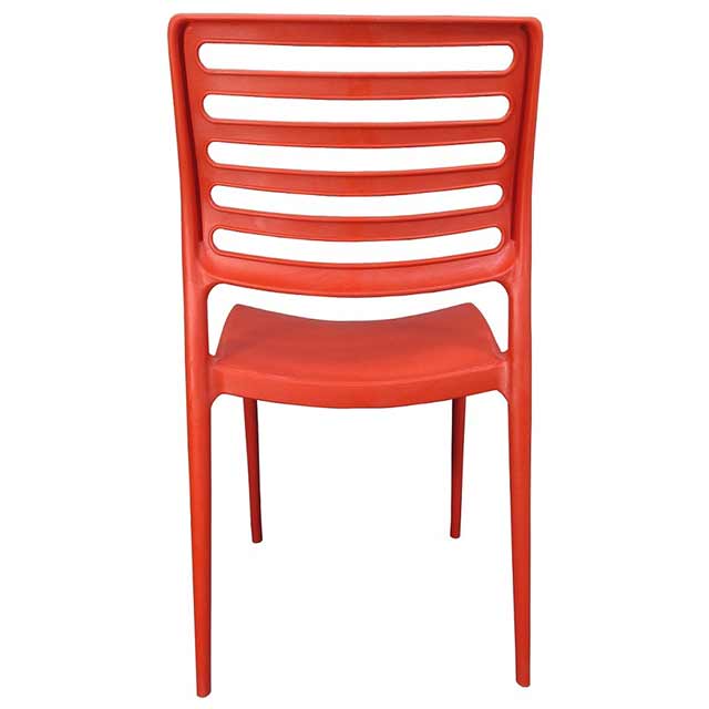 Cafe Chair Outdoor Plastic Stackable Restaurant Dining Chairs Louise Red