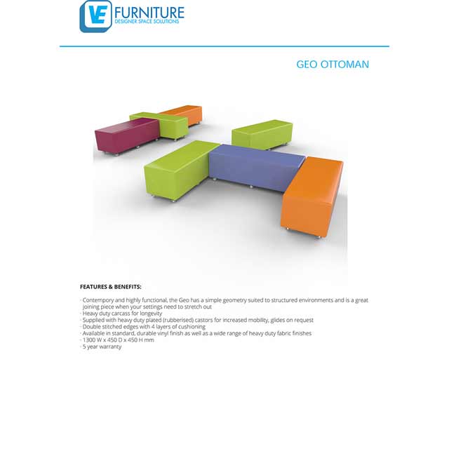 Ottoman Educational Library Classroom Furniture Modular 450 x 1275 x ...