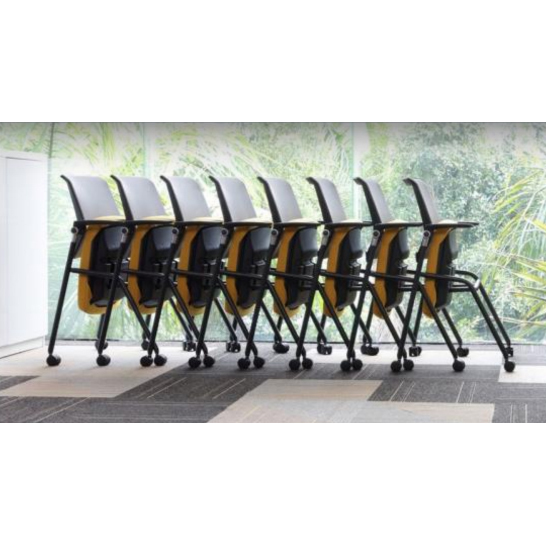 Meeting Room Chair Multi Purpose Nesting Stacking Armchair Mesh Back ...