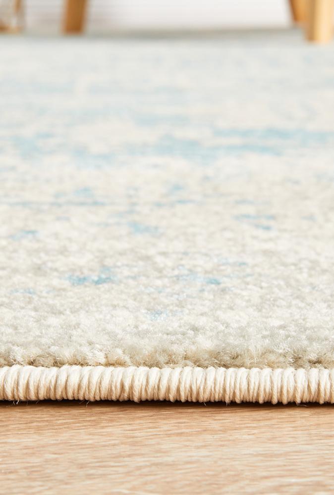 Glacier White Blue Transitional Flooring Rug Area Carpet 330x240cm