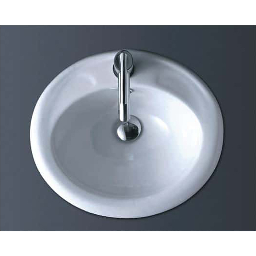 ECT Global Ovsl Insert Basin Bathroom Ceramic Vanity White Clinda WB 4055