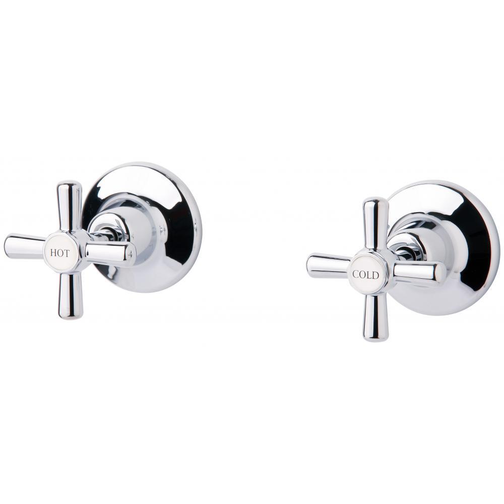 Phoenix Tapware Wall Top Assemblies 2 x Taps Chrome Festival 460W CHR