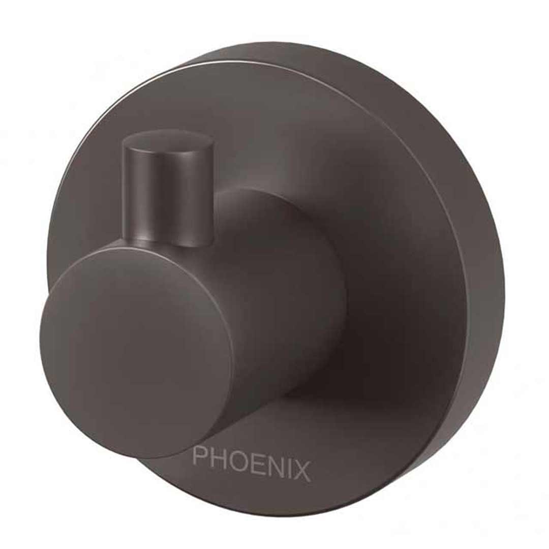 Phoenix Tapware Metal Round Robe Hook RADII RA897GM Gun Metal