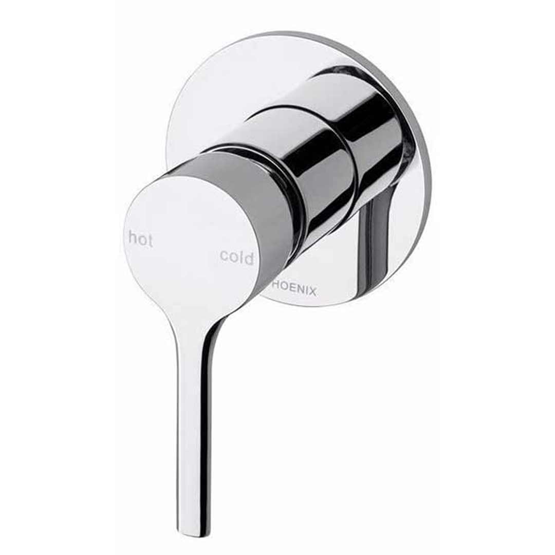 Phoenix Tapware Wall Mixer Oval Shower Bathroom Chrome Vivid Slimline ...