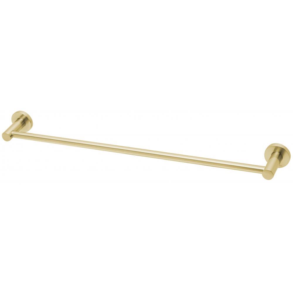 Phoenix Tapware Single Towel Rail 600mm Brushed Gold Round Plate Radii ...