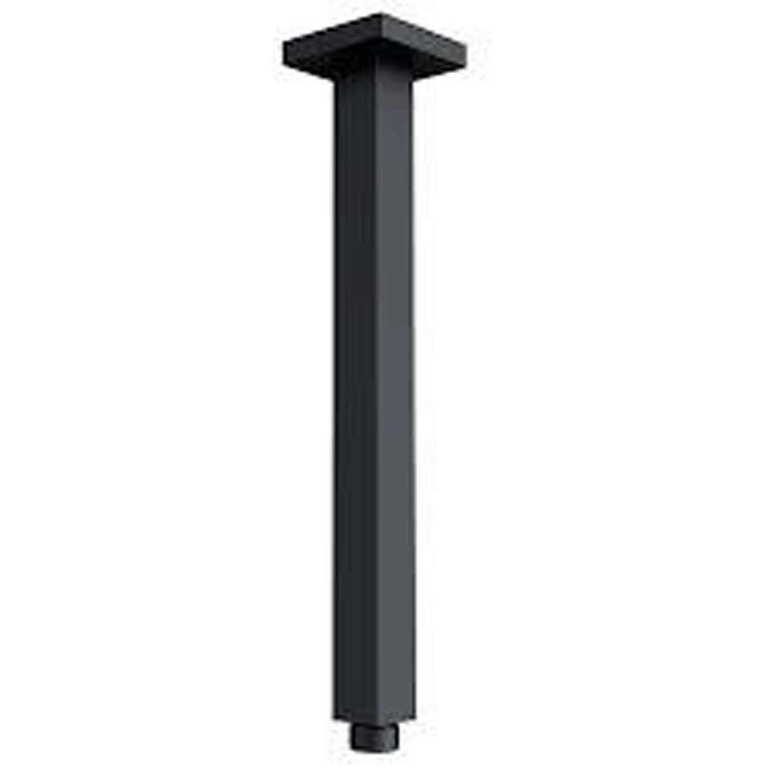 Castano Elba Square 400mm Ceiling Mounted Arm Black ELCA400-B