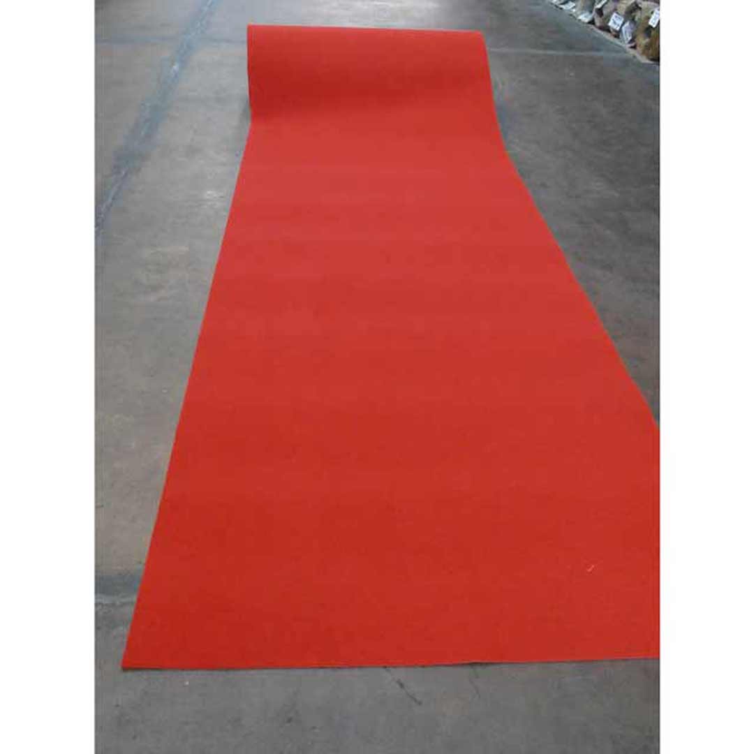 Party Red Rubber Backed Runner 135cm Wide Factory Seconds SOLD BY THE METRE