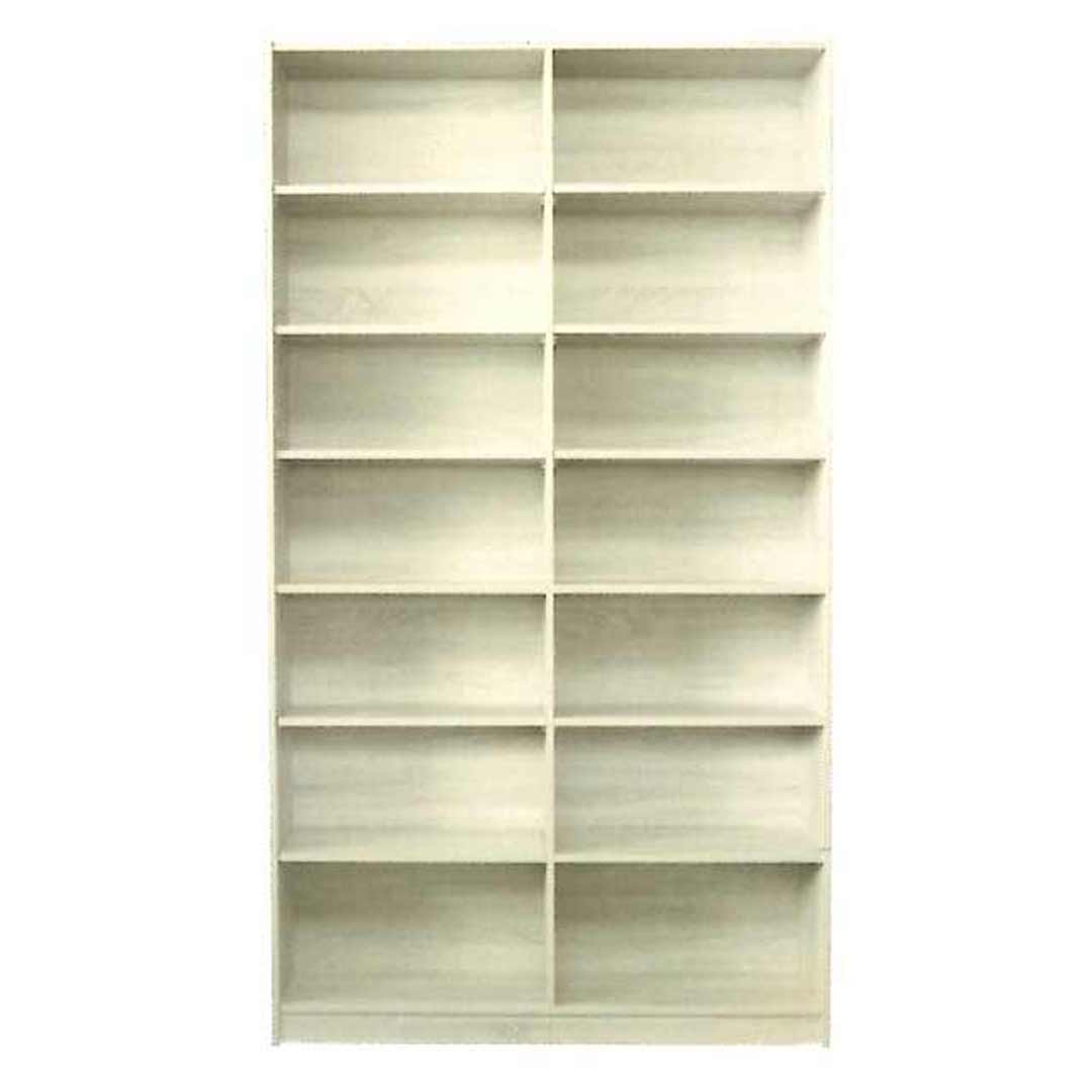 Riteway 7 Shelf Bookcase Bookshelf 2100mm x 1205mm x 336mm Melamine ...