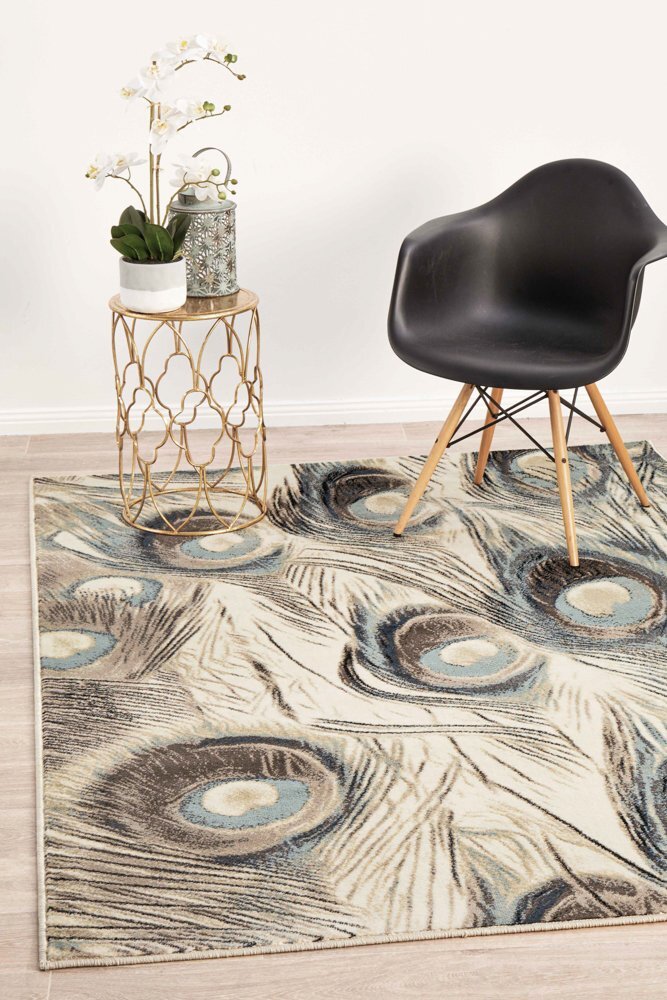 Rug Culture Whimsical Feathers Flooring Rugs Area Carpet Bone 330X240cm