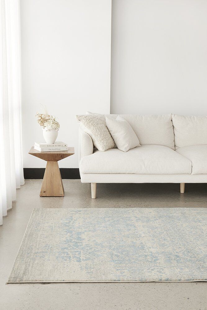 Rug Culture Glacier White Blue Transitional Flooring Rugs Area Carpet ...