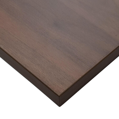 Budget Restaurant Indoor Table Top Melamine Square 600mm x 600mm Chestnut
