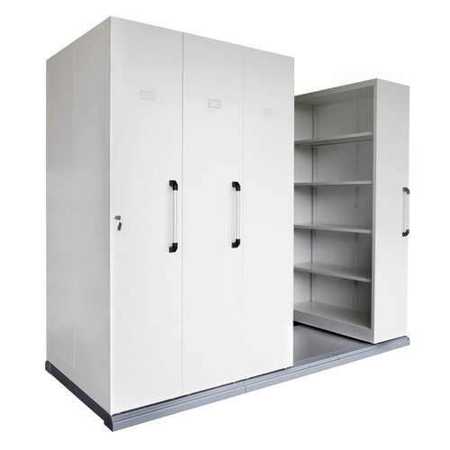 Rapidline Compactus Portable Mobile Shelving 4 Bays Lockable Office ...